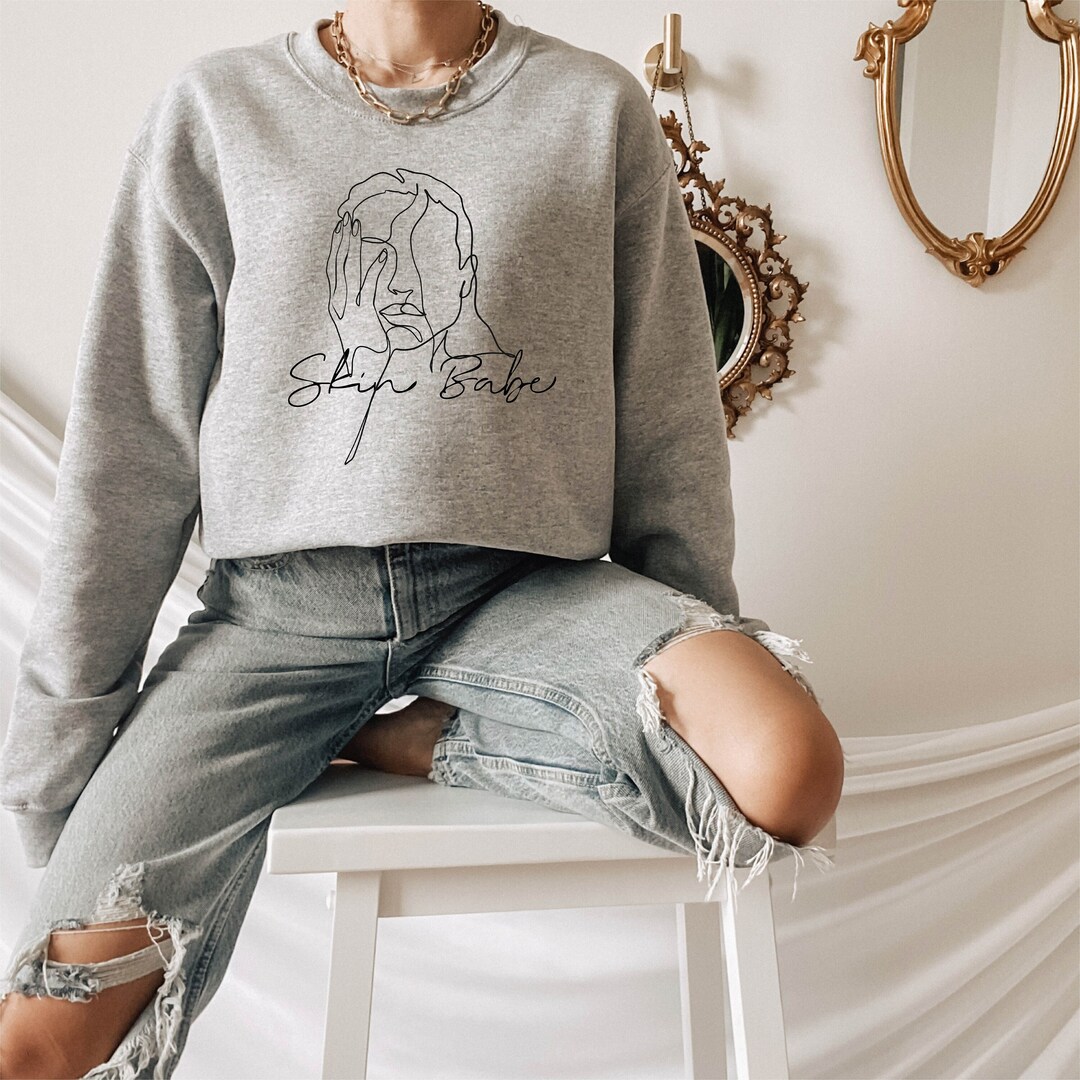 Skin Babe Sketch Sweater, Skin Babe Crew Neck, Esthetician Sweater ...