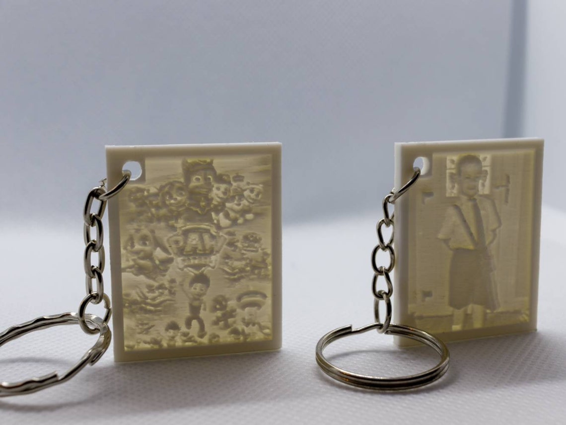 PERSONALISED LITHOPHANE KEYRING - 3D Printed Keyring - 3D Printed ...
