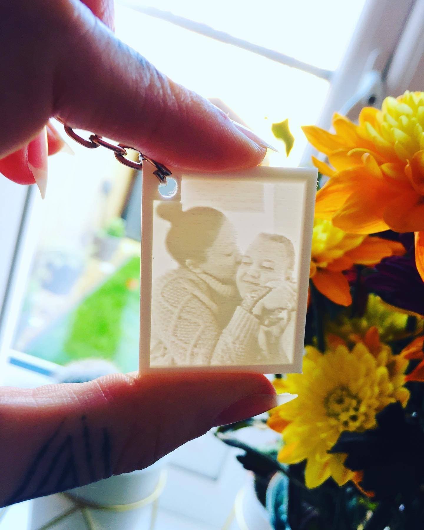 PERSONALISED LITHOPHANE KEYRING 3D Printed Keyring 3D | Etsy