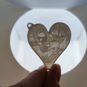 PERSONALISED LITHOPHANE KEYRING - Heart shaped- 3D Printed Keyring ...