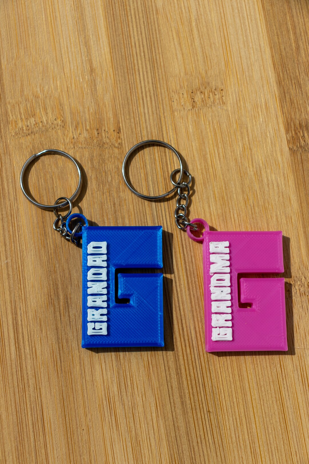 INITIAL KEY RING - 3d Printed Keyring - Personalise Keychain - Name Key ...