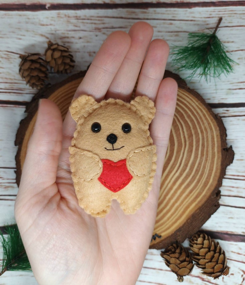 Bear Hug Hand Sewn Felt Pocket Hug Letter Box Gift Cute - Etsy