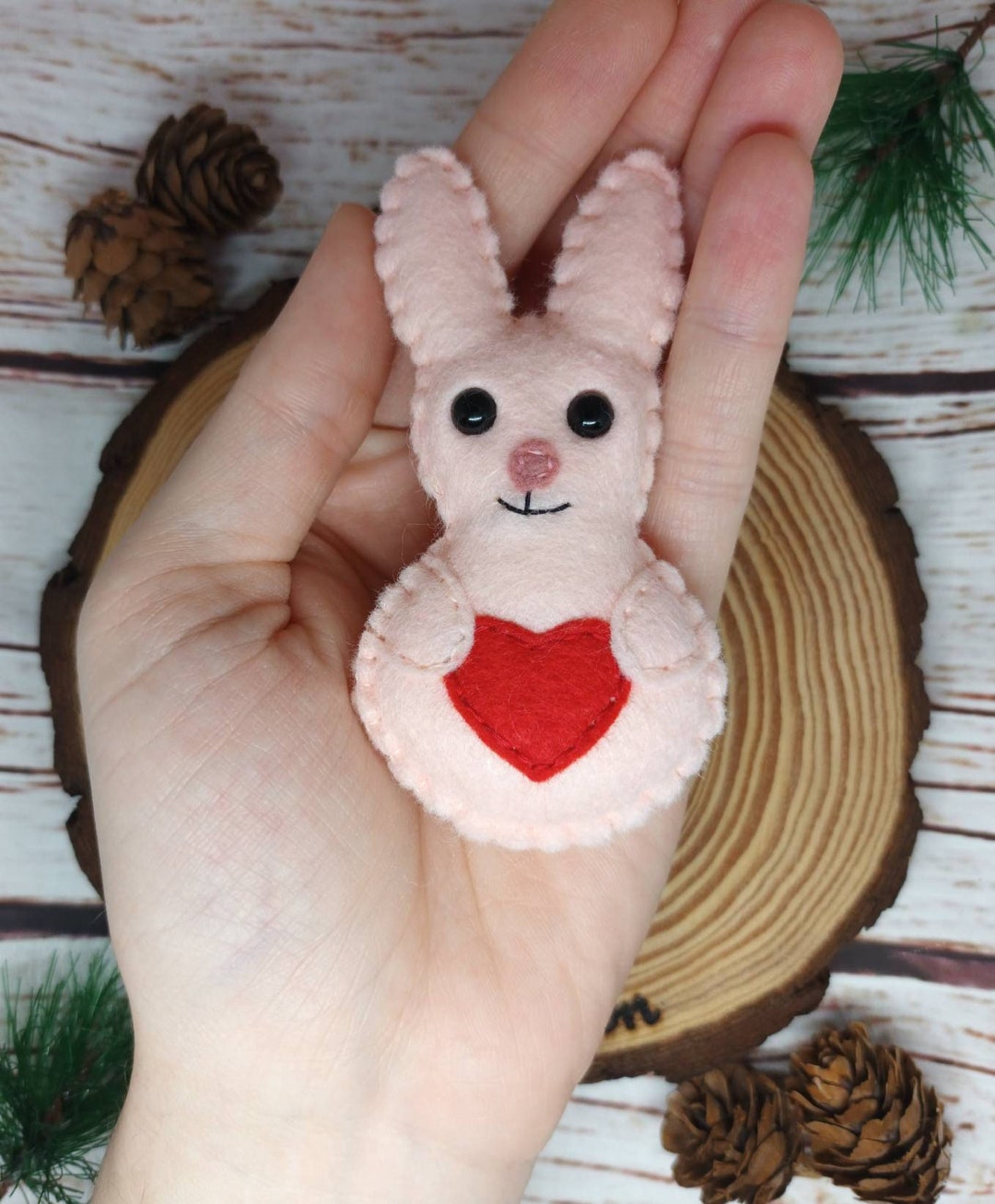 Bunny Hug, Felt Plush Toy, Little Missing You Gift - Etsy