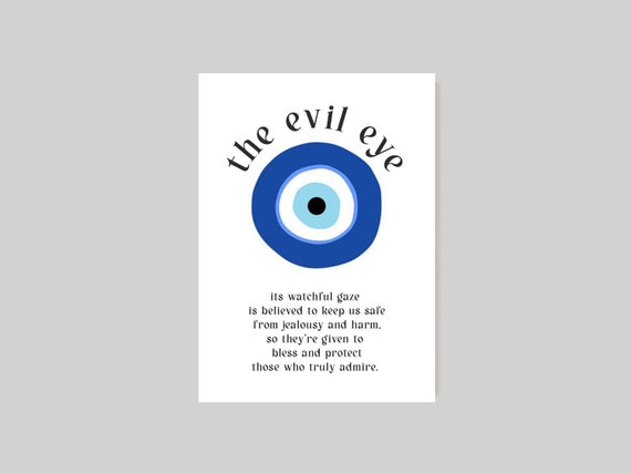 The Evil Eye Poster Evil Eye Spiritual Poster l 5x7 | Etsy