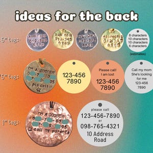 Pewter Pet Tag Organic Unique Special Rust-proof ID Tag Silver-tone ...