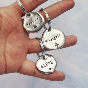 Pewter Pet Tag Organic Unique Special Rust-proof ID Tag Silver-tone ...