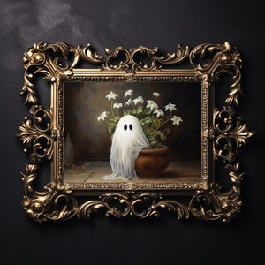 Rustic Cute Ghost Flower Pot Printable, Plant Lower Ghost Cottagecore ...