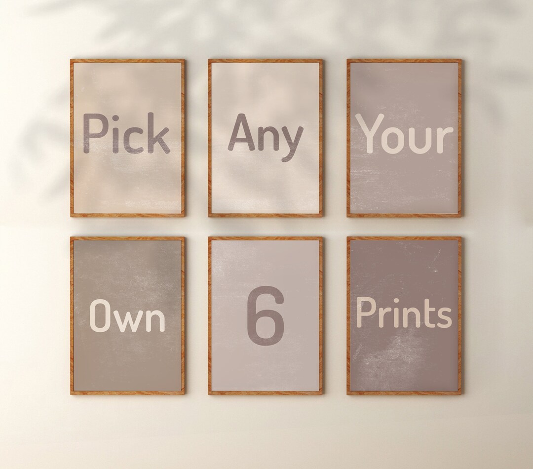 Pick Any Your Own 6 Prints Personalized Art Pick Any 6 Posters - Etsy
