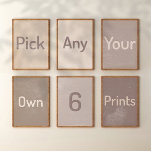 Pick Any Your Own 6 Prints Personalized Art Pick Any 6 Posters - Etsy