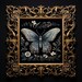 Botanical Moth Square Moody Butterfly Print Woodland Moth - Etsy