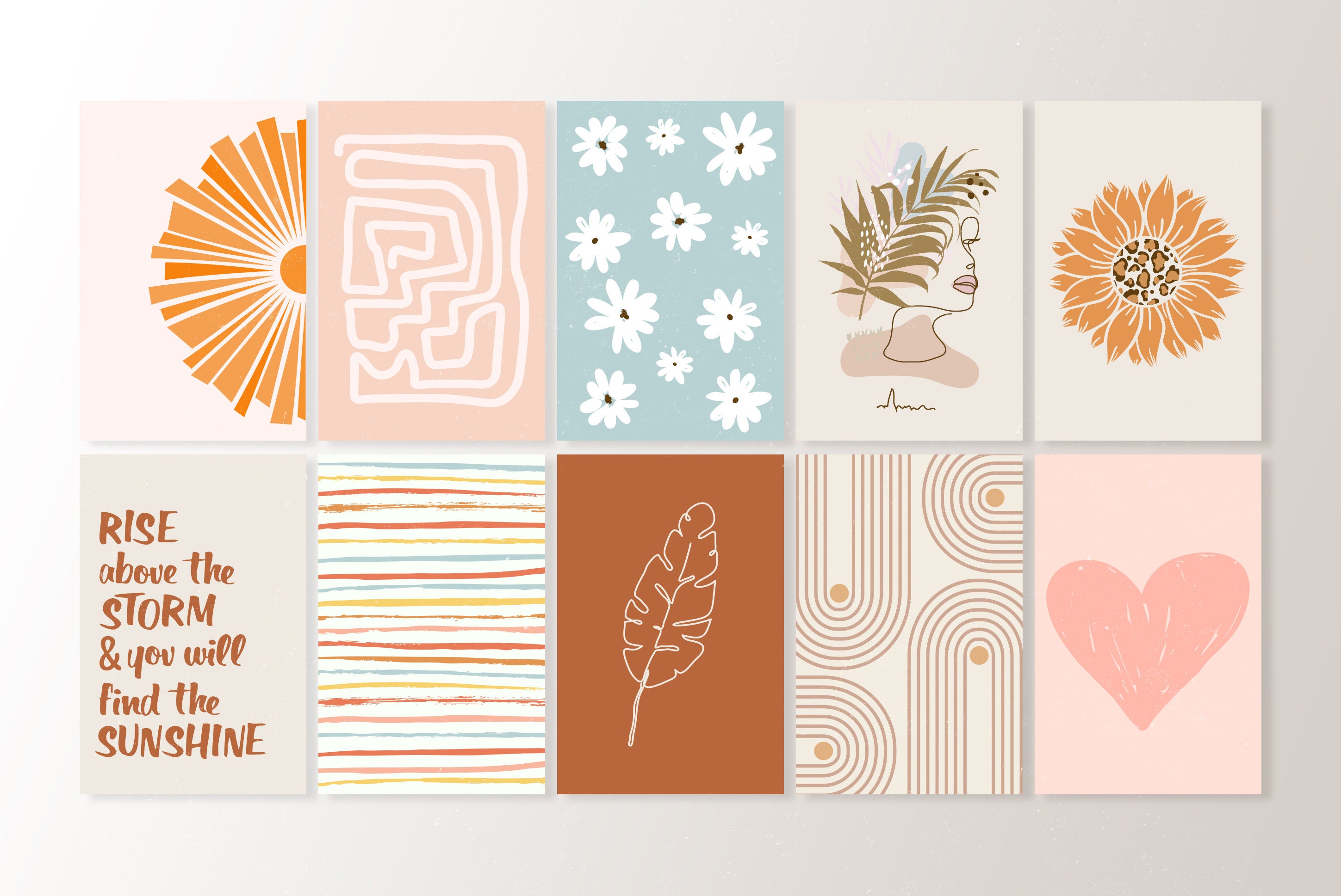 Trendy Colorful Wall Collage Kit Set of 40 Prints Teen | Etsy