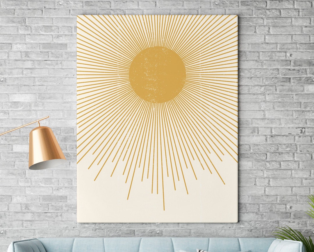 Sun Wall Art Sun Print Mid Century Modern Sun Print Boho - Etsy