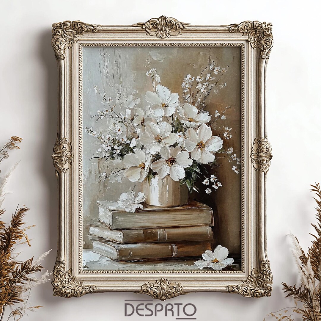 Spring Flower Book Art Print, Nature Bookstore Vintage Poster ...