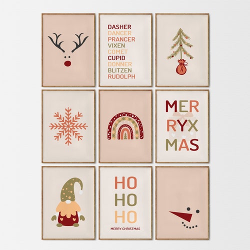 Christmas Mega Bundle Set of 15 Printables Boho Christmas - Etsy