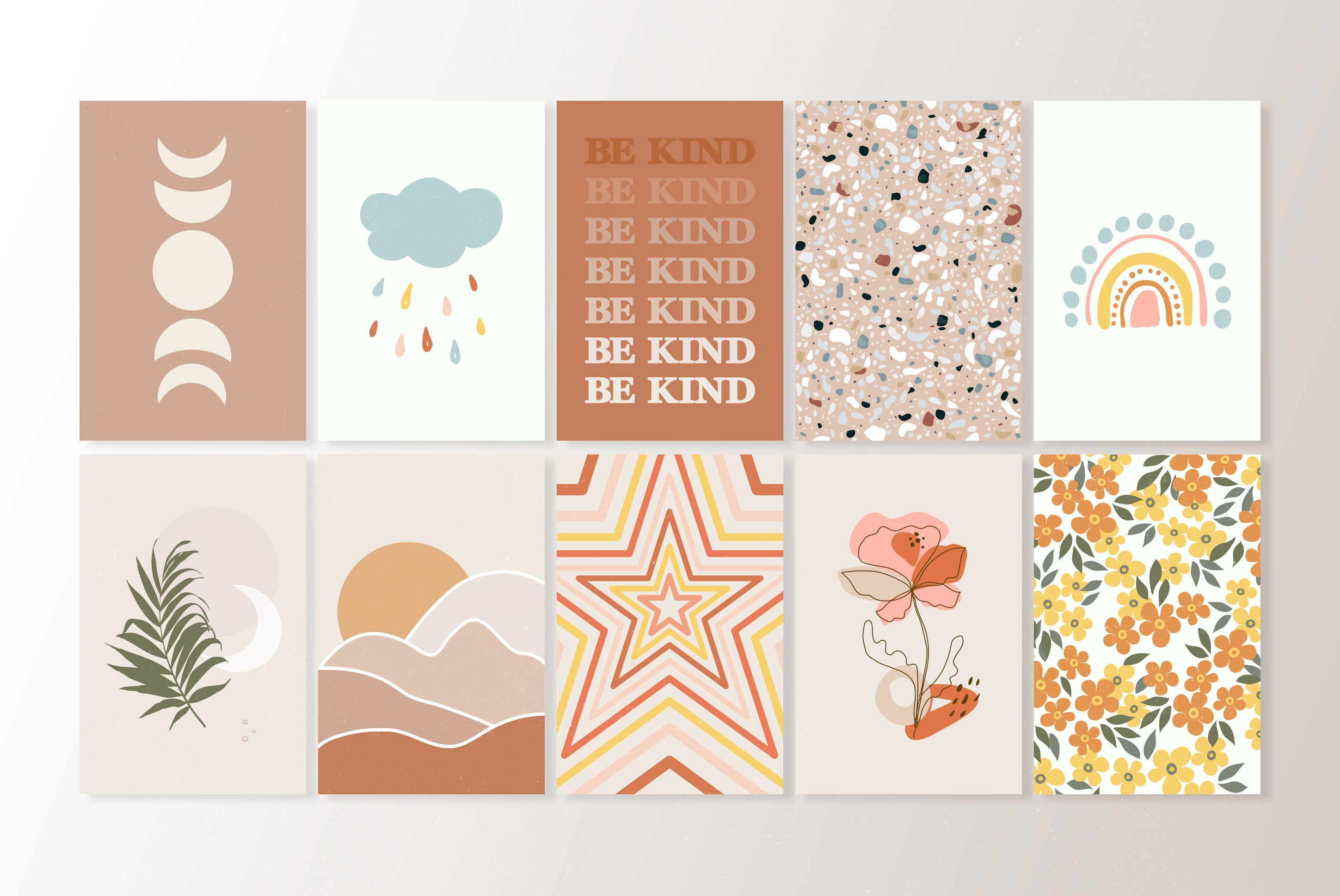 Trendy Colorful Wall Collage Kit Set of 40 Prints Teen | Etsy