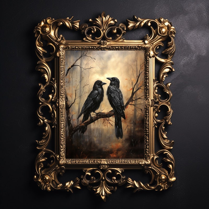 Crow in Tree - Etsy