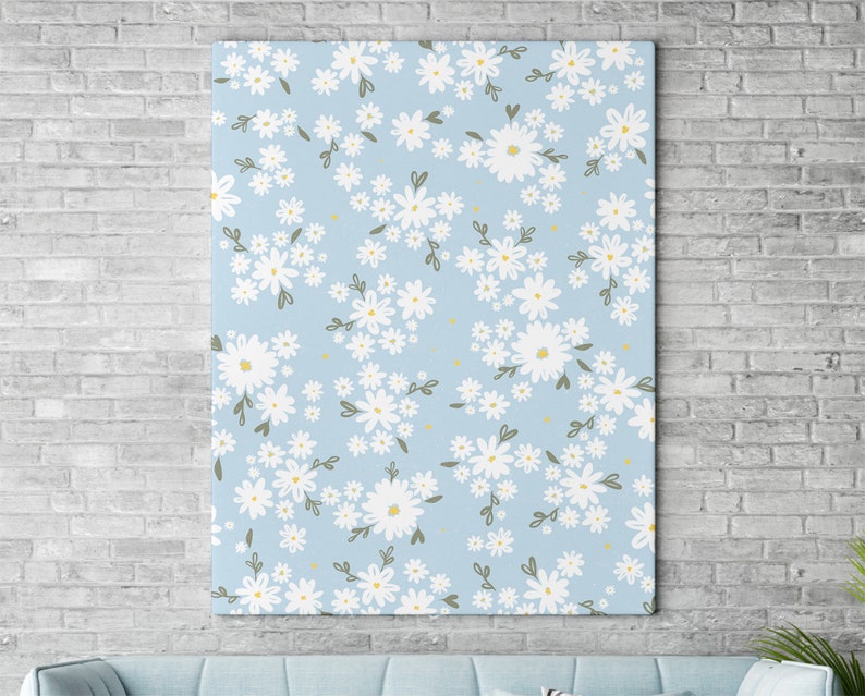 Set of 6 Prints Daisy Printable Sage Green Print Set Flower | Etsy