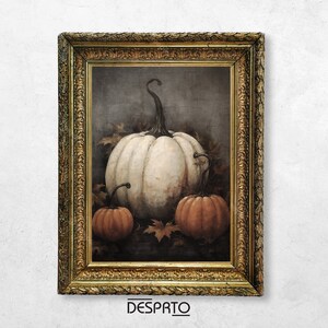 Printable Pumpkin Still Life, Fall Wall Decor, Painting Rustic Fall Art ...