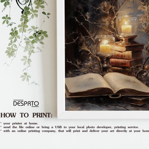 Winter Bookish Christmas Printable, Aesthetic Vintage Holiday Oil ...