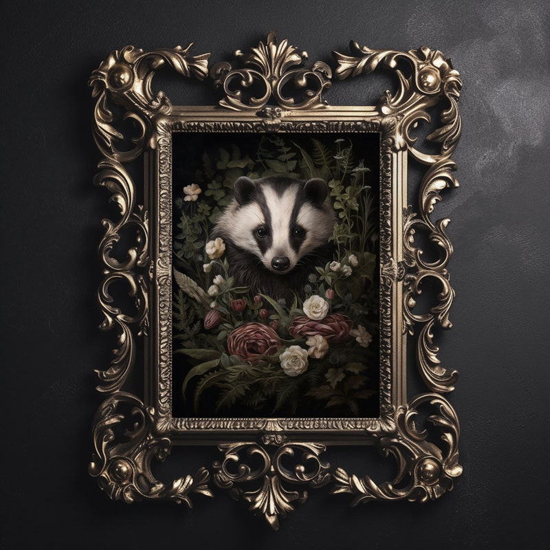 Badger Print - Etsy UK