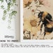 Boho Bee in Yellow Flower Print, Moody Bumlebee Decor, Botanical ...