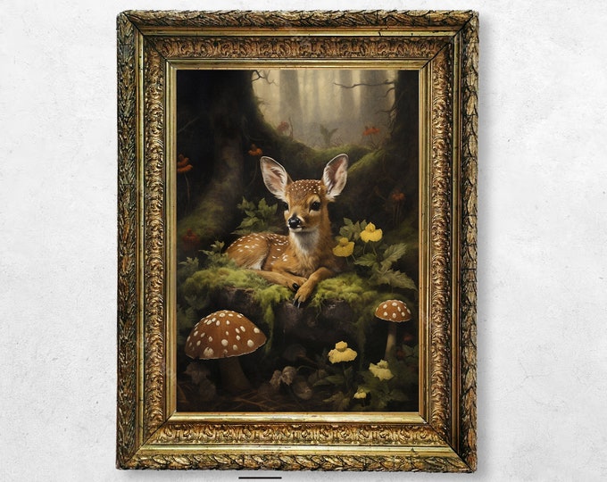 Fawn Watercolor Print - Etsy