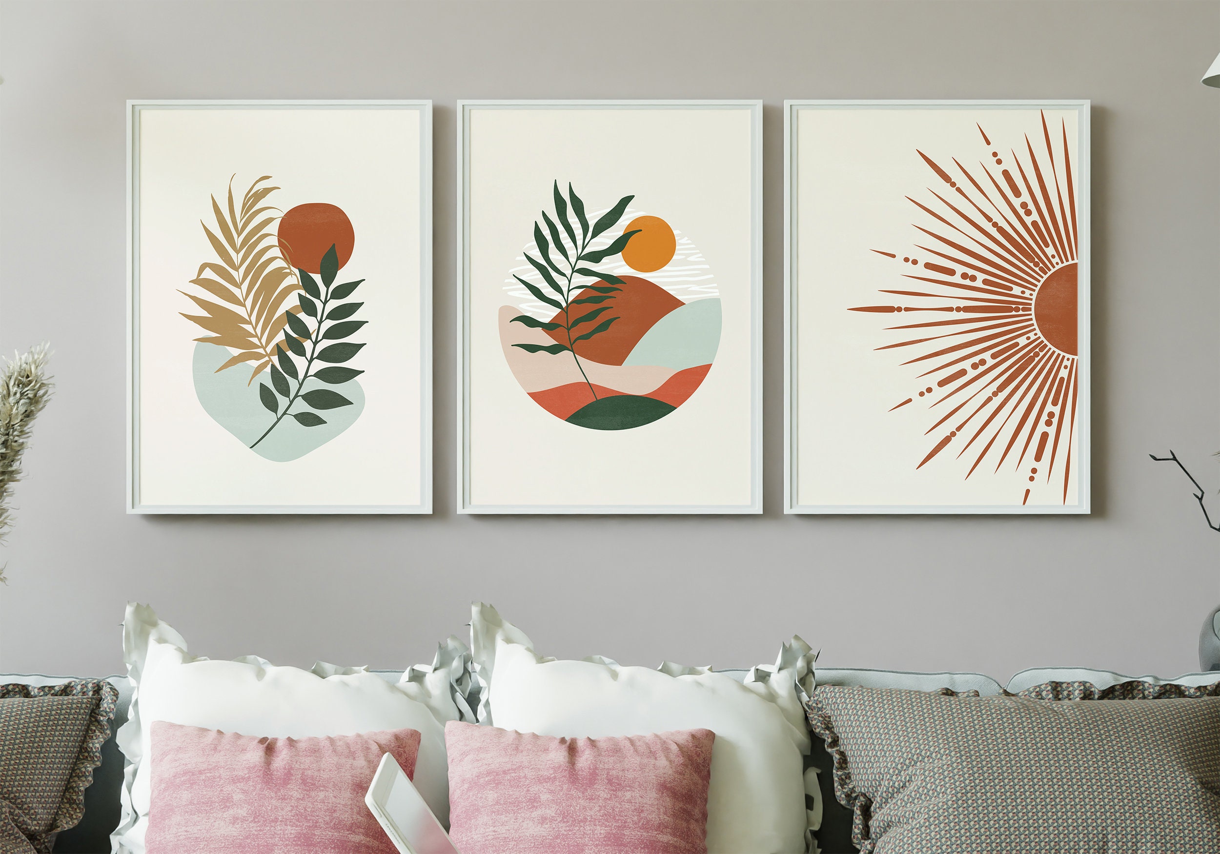 Boho Art Set Of 10 Prints Gallery Wall Art Set Modern Home Etsy