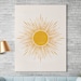 Yellow Sun Poster Colorful Sun Art Mid Century Modern Wall Art | Etsy