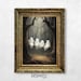 Four Cute Ghosts on a Swing in Fall Woods Print, Dark Academia ...