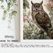 Boho Owl Printable, Portrait Floral Owl Wall Print, Dark Academia Decor ...