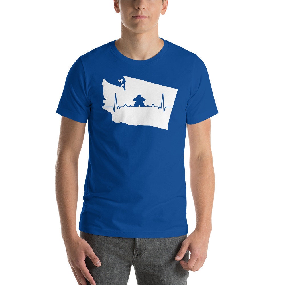 Board Game Meeple Heart Line in Washington Map Silhouette - Etsy UK