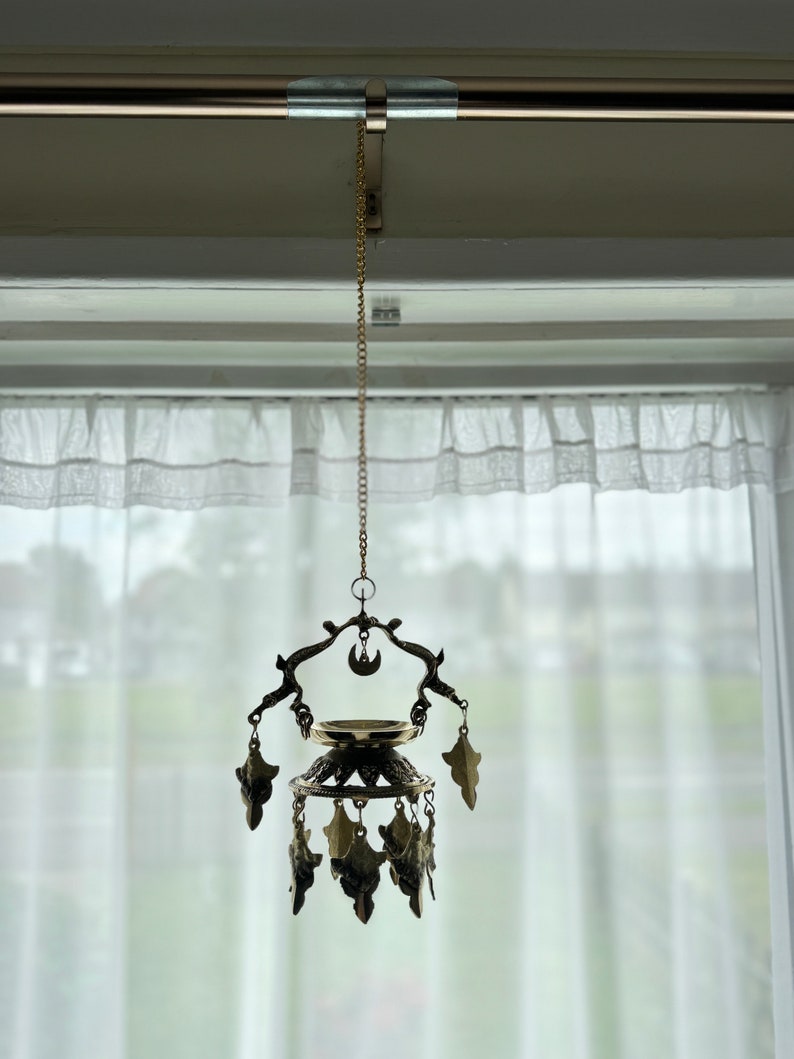 Vintage Brass Hanging Oil Lamp | Decorative Moroccan Lantern | Handmade ...