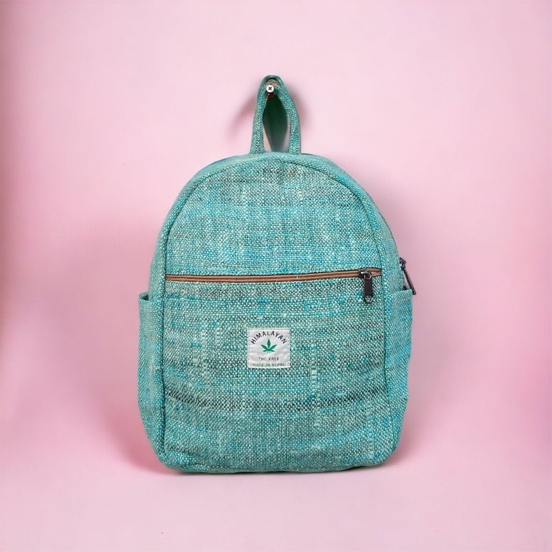 Buy Small Hemp Backpack Handmade Bag Eco Bag Gift for Her Small ...