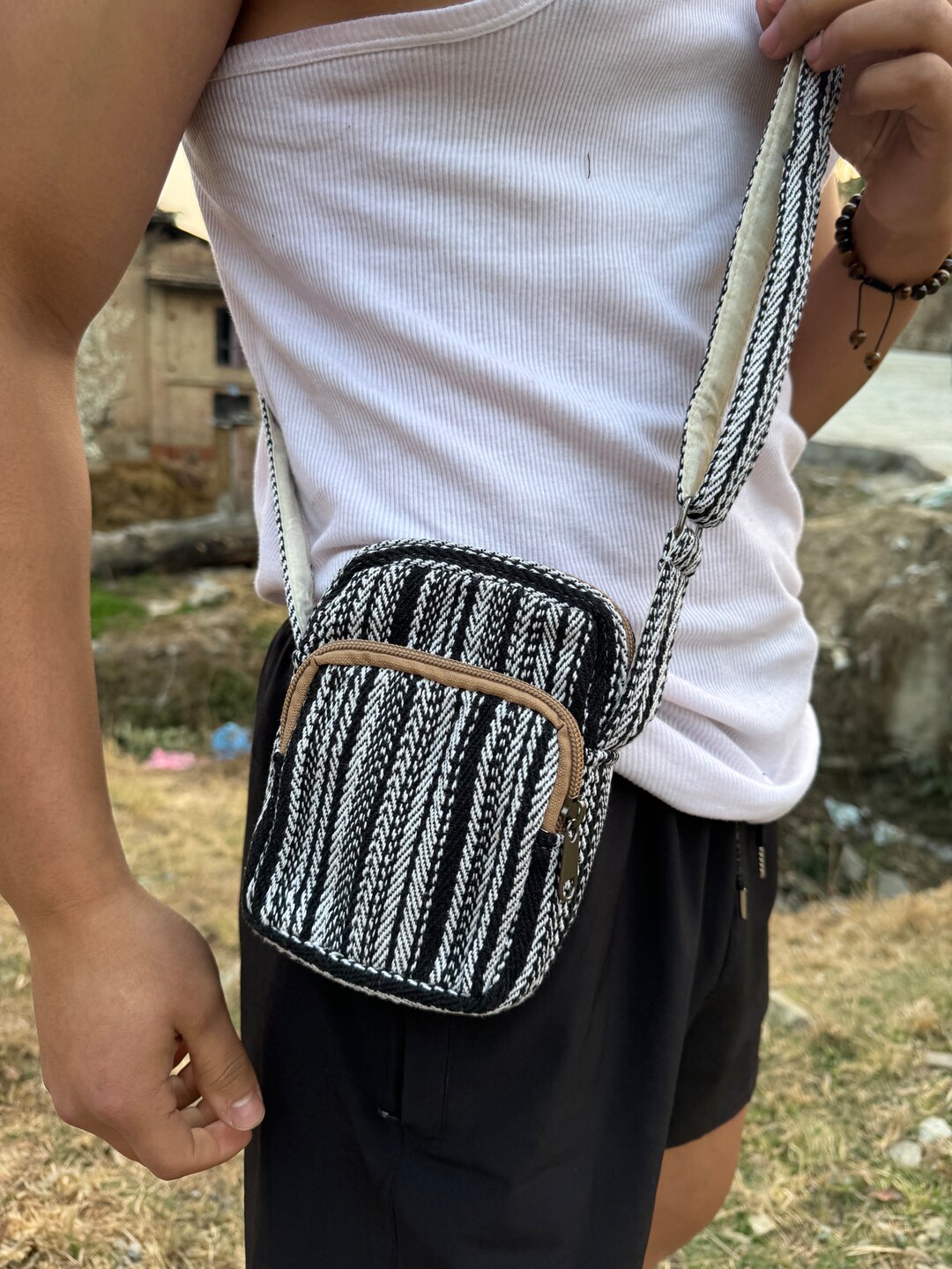 Boho Himalayan Cotton Crossbody Bag: Eco-friendly Mini Purse - Etsy