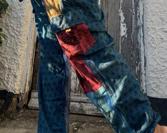 Hippie Patchwork Cotton Trouser| Unisex Summer Pants Hippie Patchwork Cotton Trouser| Unisex Summer Pants