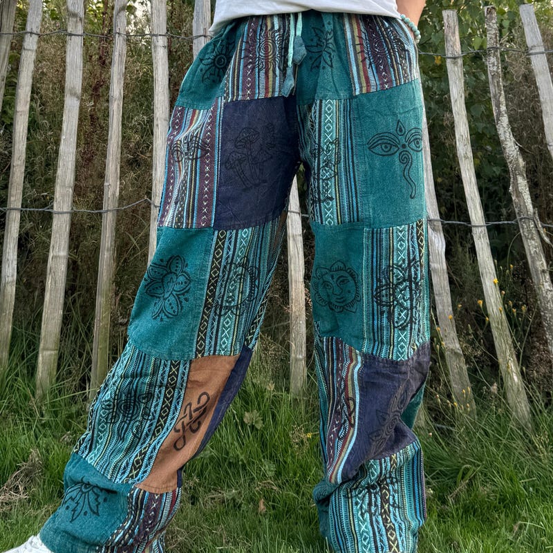 Patchwork Pants - Etsy