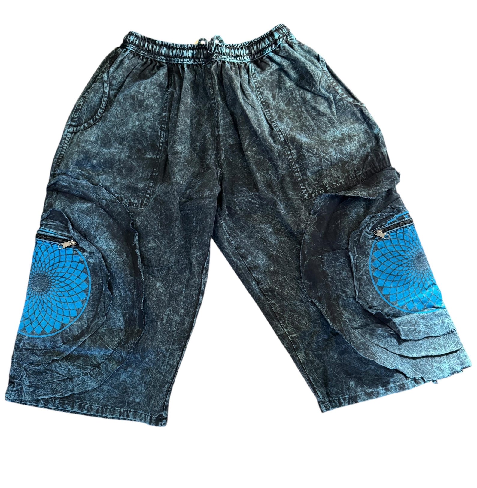Mandala Print Cotton Festival Shorts: Unisex Boho Hippie Pants - Etsy