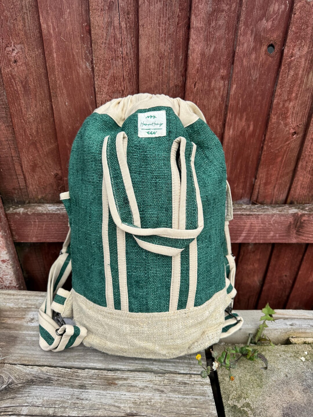 Hemp Backpack | Eco-friendly Bag| Hippie Bag| Drawstring Hemp Bag ...