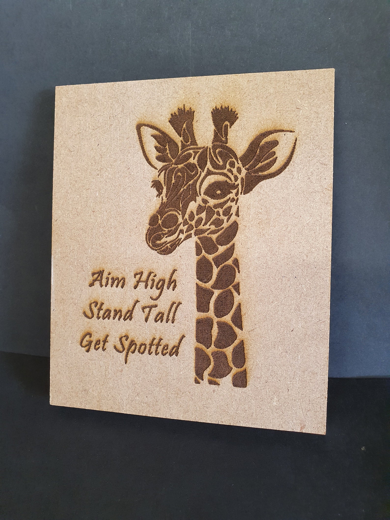 Giraffe Inspired Laser Engraved Inspirational Wall Plaque With - Etsy