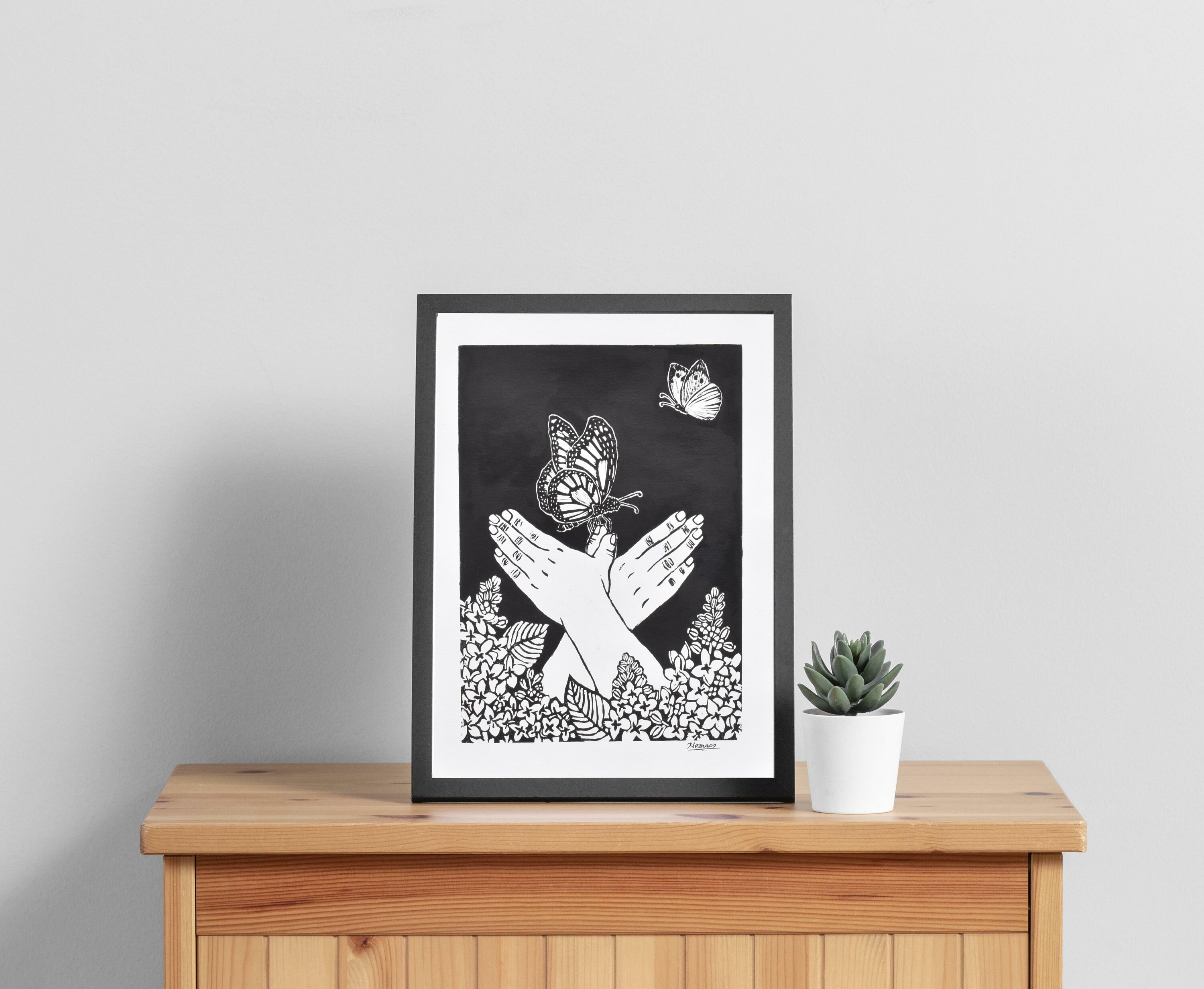 Butterfly american Sign Language Original Linocut Print - Etsy UK