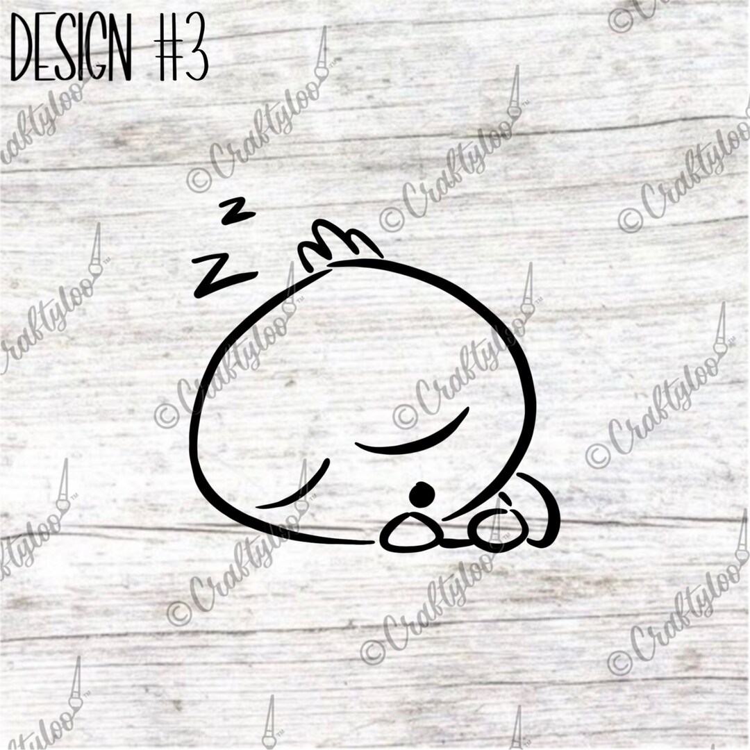 Cute Sleepy Bao Vinyl Decal | Car Window, Room, Water Bottle Laptop ...