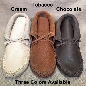 Moccasins for Men, Leather, Handmade, Zero Drop, Triple-soled, Tobacco ...