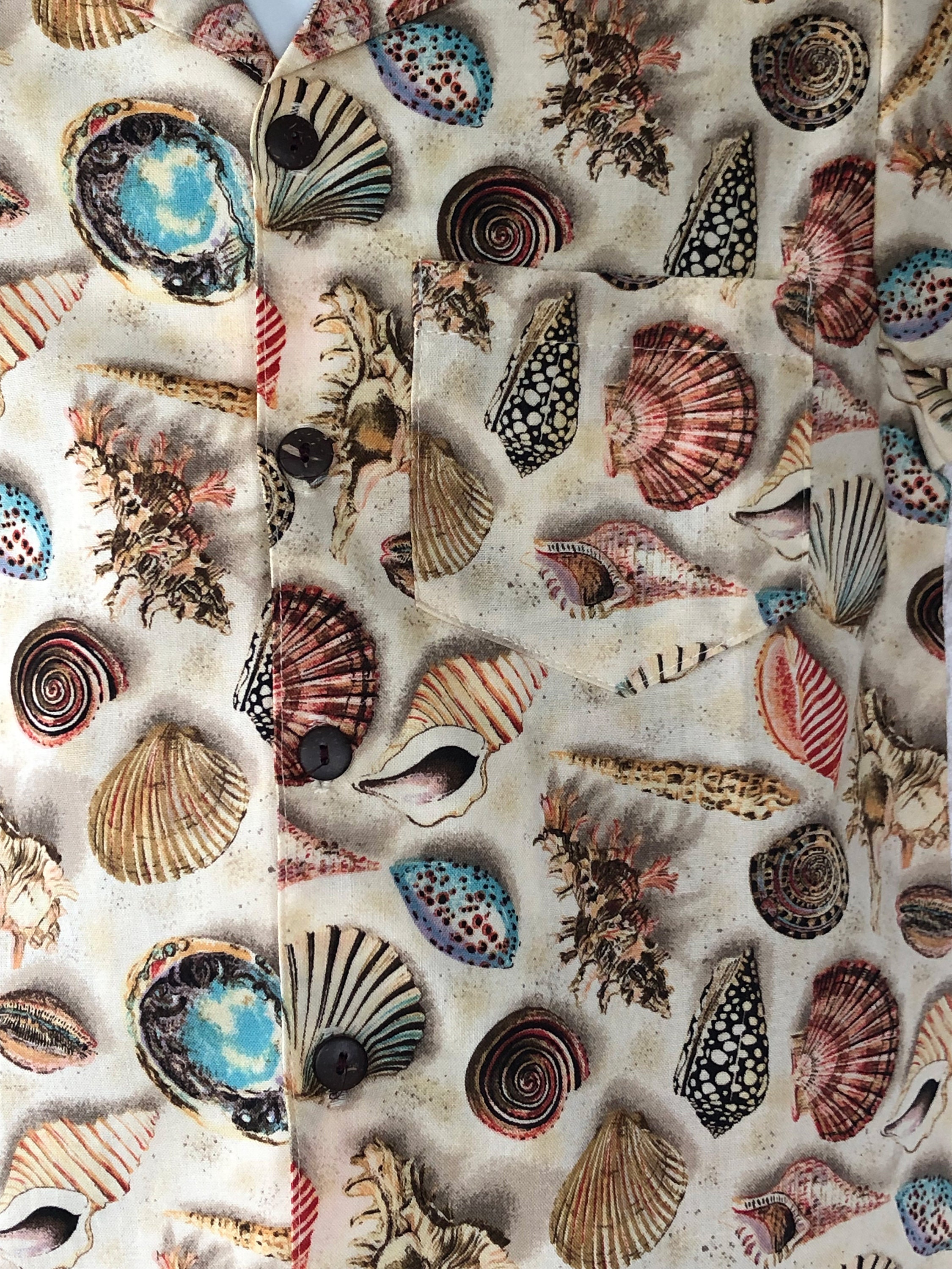 Boys Sandy Beach 2-piece Cabana Set With Pockets Seashells Summer ...