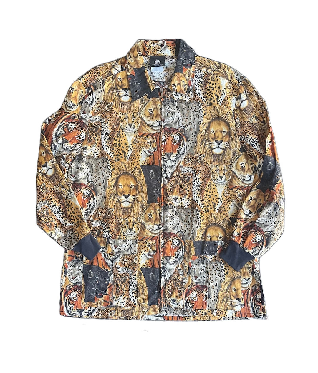 Jungle Cats Print Scrub Jacket: Zippered Uniform Top - Etsy