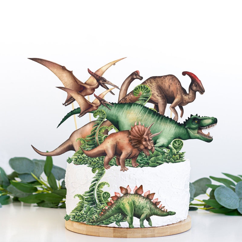 Cake Topper Dinosaur - Etsy
