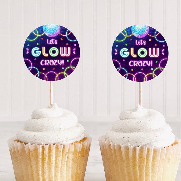 Glow Cupcake Toppers - Etsy