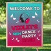 Dance party sign you can personalise with your own text. | Etsy
