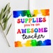 Teacher Appreciation Gift Tag Best Teacher Staff Appreciation Gift Tag ...