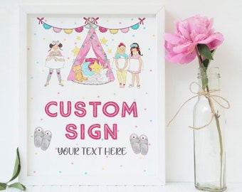 Sleepover Party Signs Printable - Etsy