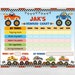 Editable Monster Truck Reward Chart Editable Monster Truck Chore Chart ...